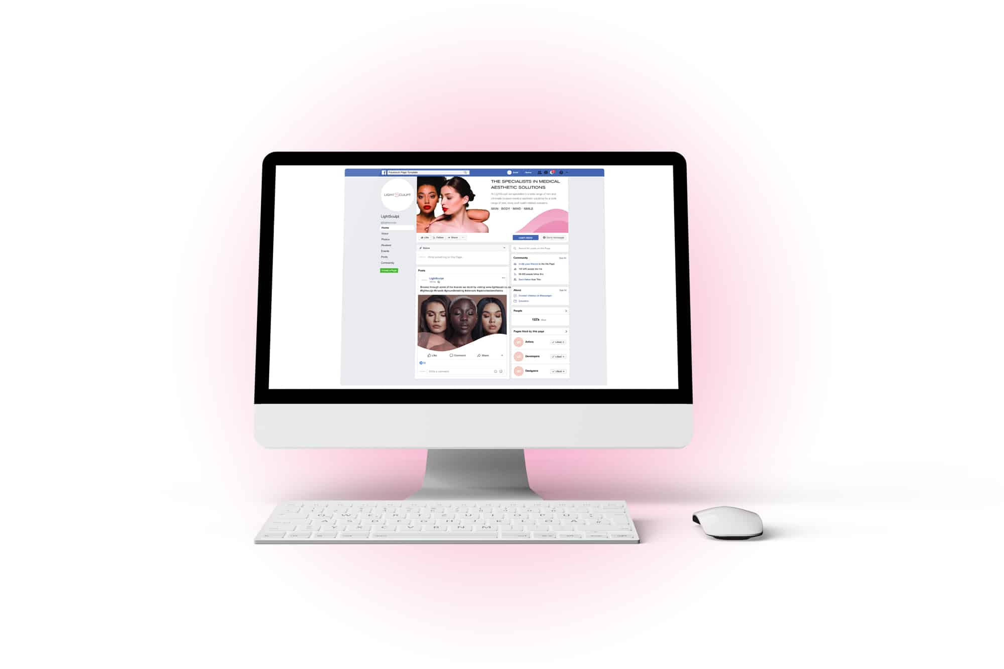 Lightsculpt - Facebook Rebranding - Solid Projects